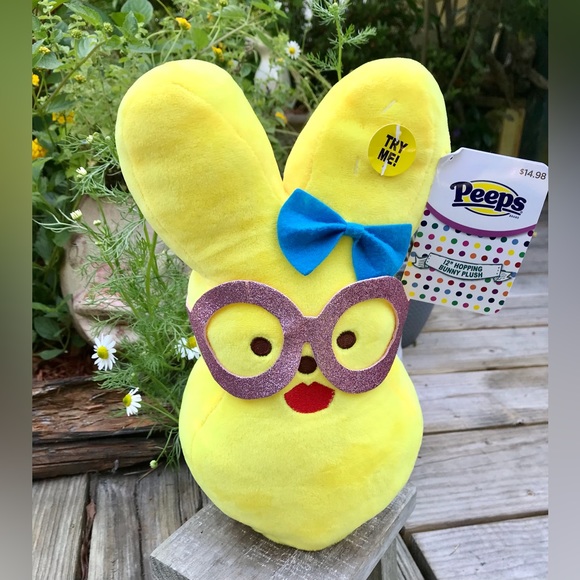 Peeps | Toys | New Yellow Peeps Bunny Hopping Motion Sound Plush ...